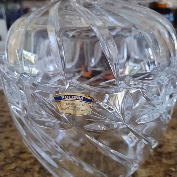 Accents | Polonia Crystal Large Candy Dish With Cover Bomboniere With ...